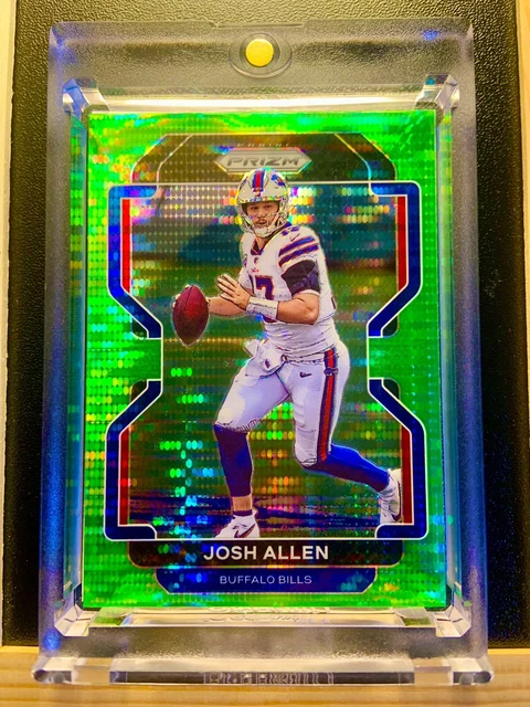 JOSH ALLEN RARE Refractor Card Prizm Green Pulsar RARE SSP Bills MVP ...