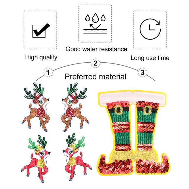 5 PCS SHOE Patch Diy Embroidery Cartoon Shapes Clothes Jacket Patches ...