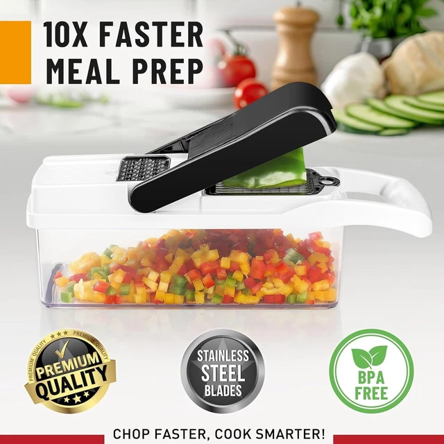 25 IN 1 Vegetable Chopper Salad Fruit Mandolin Slicer Food Dicer Peeler ...