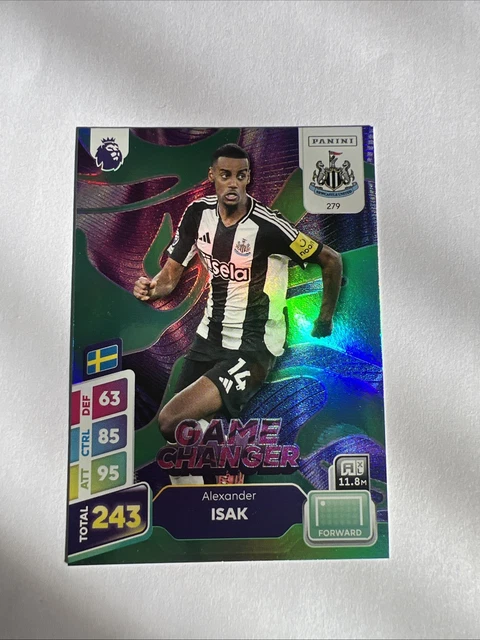 ALEXANDER ISAK ADRENALINE PLUS 2025 GAME CHANGER Card # 279. Green ...