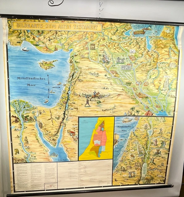 PICTURE CARD TO The Old Testament Role Map School Wall Chart 182x172cm ...