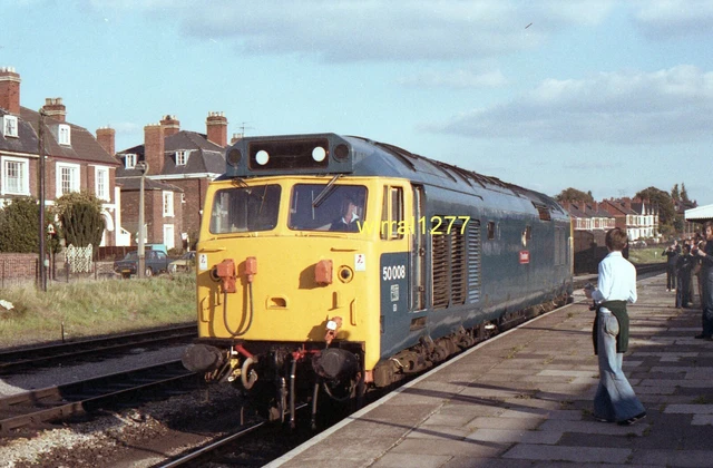 ORIGINAL RAILWAY PHOTOGRAPHIC negative Class 50 50008 at Hereford £3.50 ...