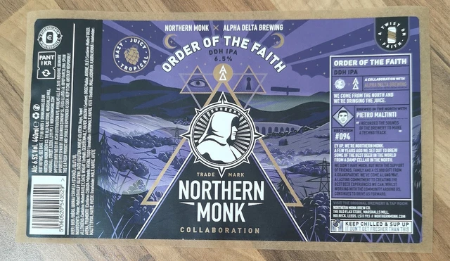 NORTHERN MONK X Alpha Delta - Order Of The Faith - DDH IPA - craft beer ...