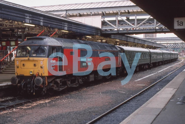 35MM RAILWAY SLIDE of Class 47 47565 @ Exeter St Davids Copyright to ...