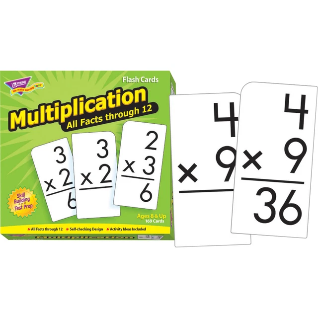 TREND FLASH CARDS Multiplication All Facts Through 12, Set of 169 $31. ...