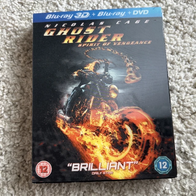 GHOST RIDER - Spirit Of Vengeance (Blu-ray 3D, 2012) With 3-D Slip ...