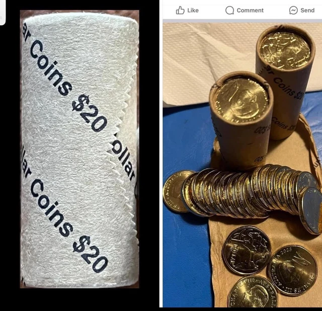 NEW 2023 $1 One Dollar King Charles UNC Coin Roll 20 Coins H/T Mob Of ...