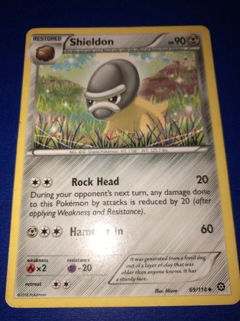 SHIELDON - 69/114 Uncommon XY Steam Siege Pokemon Card EUR 1,54 - PicClick FR