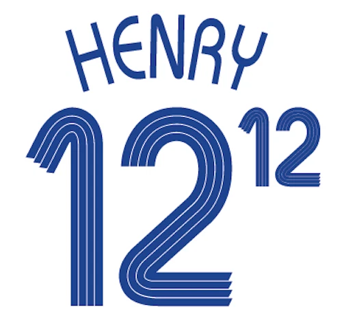 FRANCE HENRY NAMESET 2006 Shirt Soccer Number Letter Heat Print ...
