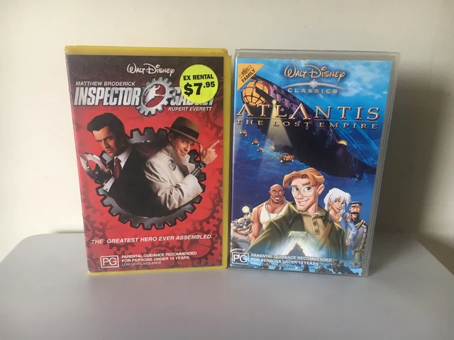 DISNEY ATLANTIS & Inspector Gadget Vhs Tapes Big Box Ex Rental EUR 5,96 ...