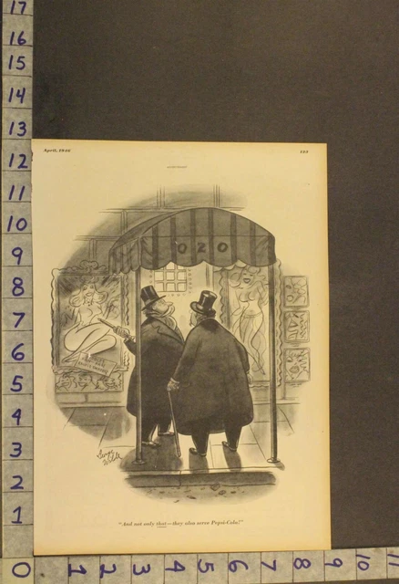 1946 PEPSI-COLA SODA Nude Exotic Dance Strip Club George Wilde Art ...