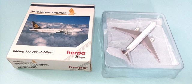 HERPA WINGS BOEING 777-200 Jubilee Singapore Airlines Miniaturmodell EUR 20,00 - PicClick DE