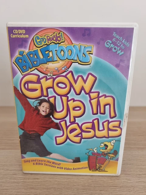 GOD ROCKS BIBLETOONS Grow Up In Jesus DVD Region 1 NTSC + CD $10.44 ...