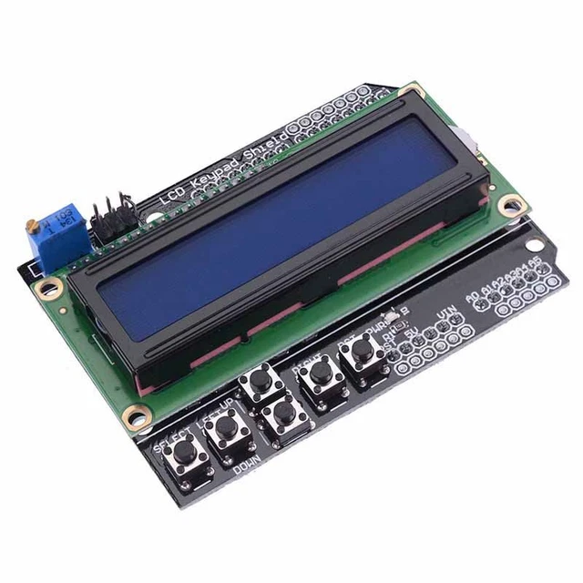 LCD KEYPAD 1602 16x2 Display Shield Module for Arduino UNO or Mega 2560 ...
