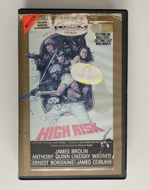 HIGH RISK [VHS] Video Classics Ex-Rental Tape 1981 Action Stewart ...