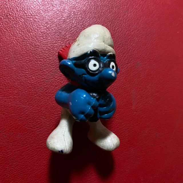 40222 PUFFO CON AEROPLANO AVIATORE , PEYO 1981 Hong Kong SMURF SCHLUMPF ...