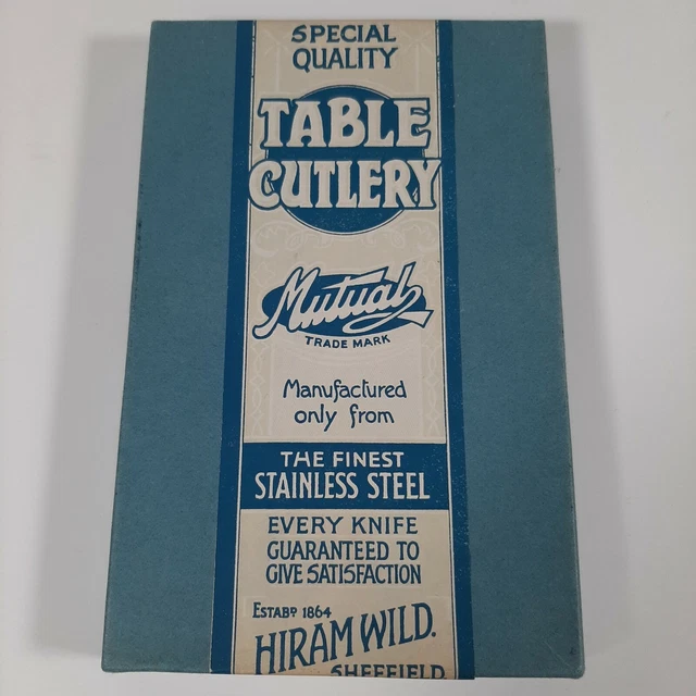 VINTAGE HIRAM WILD Sheffield Mutual Table Cutlery set of 6 Butter ...