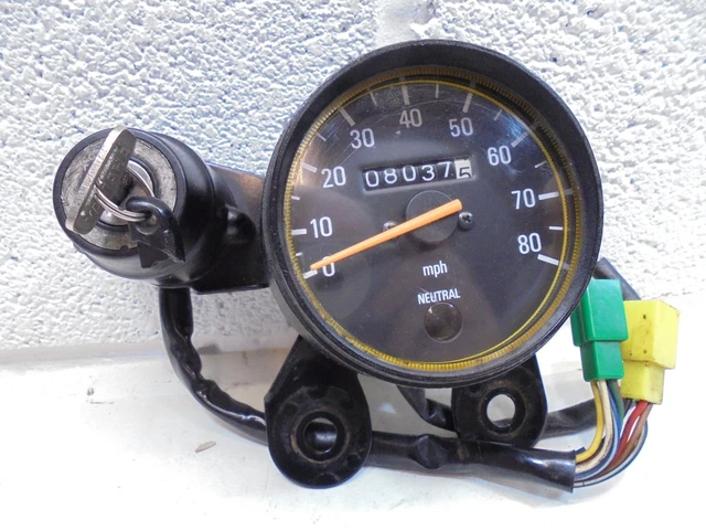 GENUINE YAMAHA FS1 Fs1E Mph Speedometer Clock With Ignition Switch (5E ...