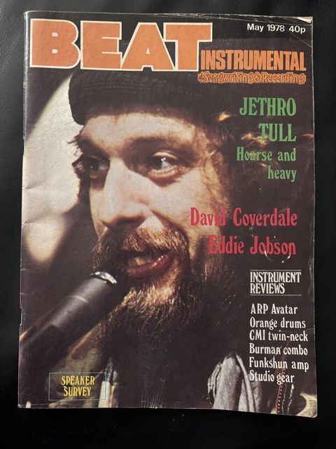 BEAT INSTRUMENTAL MAGAZINE No.139 1978 Jethro Tull Budgie David ...