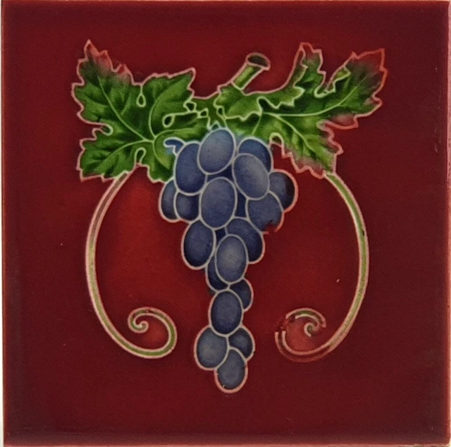 ANTIQUE FIREPLACE TILE Majolica Art Nouveau Tile Lea & Bolton 1907 AE5 ...