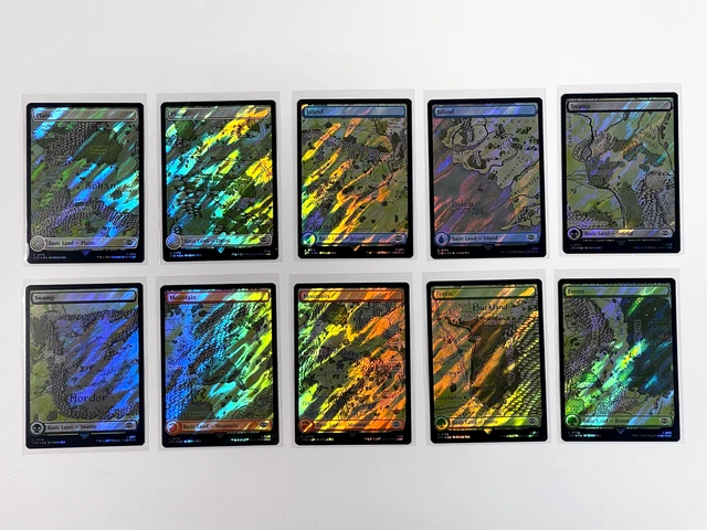 MTG LTR LORD of the Rings Map (Basic Land) COMPLETE SET 10 FREE POST ...