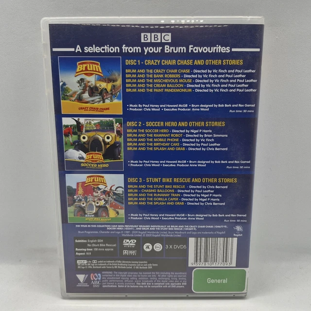 BRUM 3-DISC COLLECTION Volume 2 DVD Region 4 British Children's ...