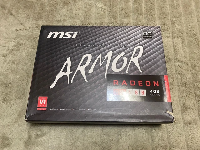 MSI AMD RADEON RX 480 Armor (RX 480 ARMOR 4G OC) 4GB GDDR5 SDRAM PCI ...