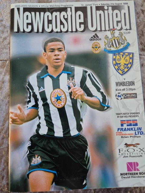 NEWCASTLE UNITED V Wimbledon Official Matchday Programme 21st August ...