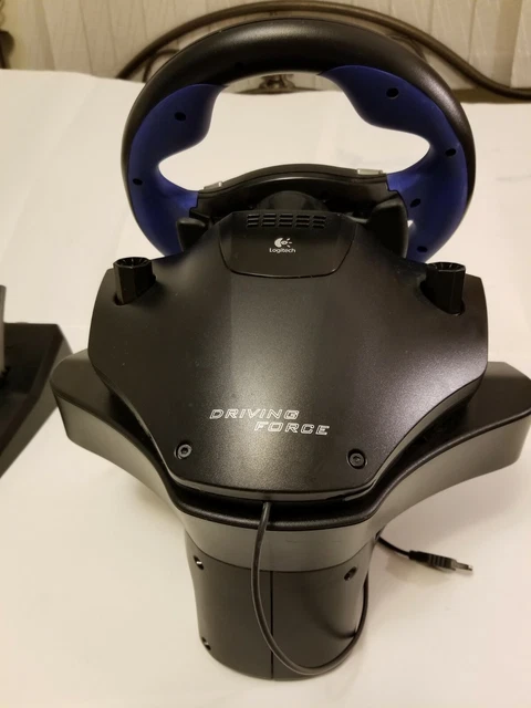 LOGITECH DRIVING FORCE Feedback PS2 PS3 Steering Wheel Pedals ...