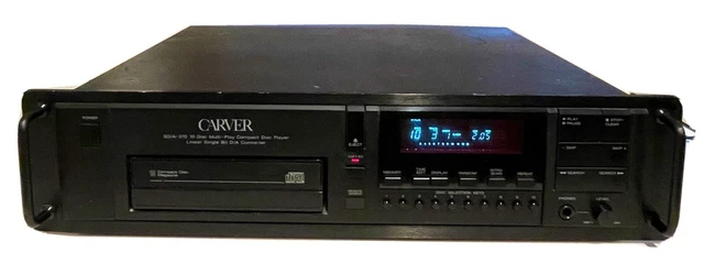 CARVER SD/A -370 -10 disk Multi-play CD Player Linear Single Bit D/A ...