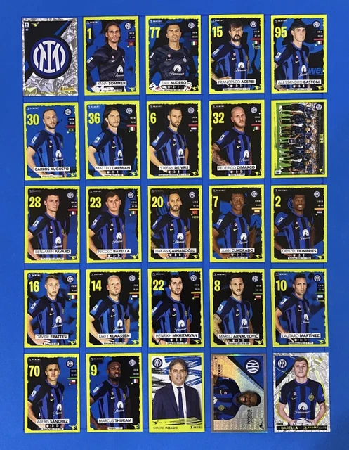 CALCIATORI PANINI 2023 - 2024 Inter Squadra COMPLETA 25 Figurine 2023/24 EUR 15,90 - PicClick IT