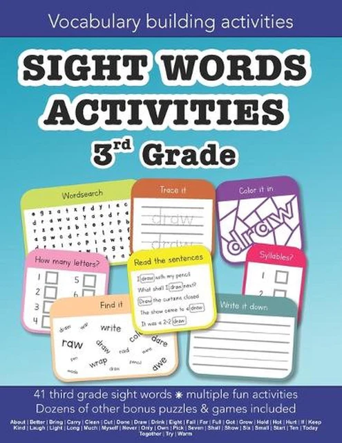 SIGHT WORDS THIRD Grade vocabulary building activities: Education ...