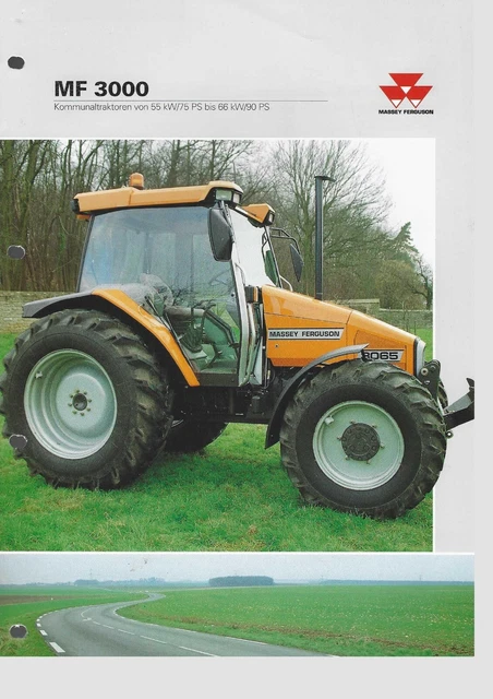 PROSPEKT MASSEY Ferguson MF Serie 3000 Kommunal-Traktoren 3055-3065 ...