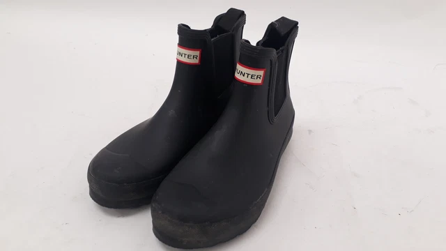 HUNTER MENS WELLIES Original Chelsea Boot Slip On black UK Size 7 Used ...