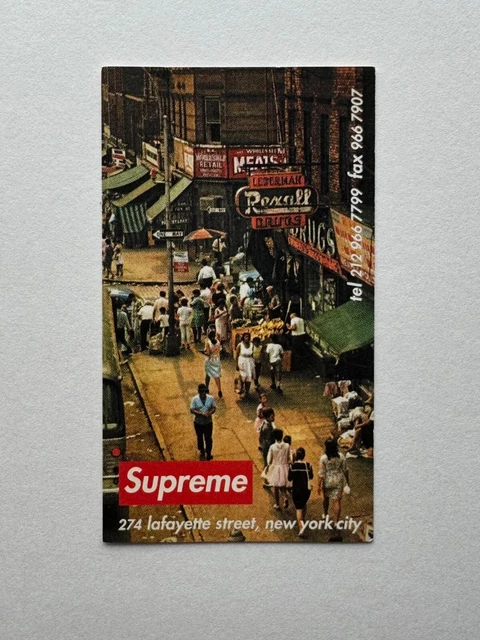 SUPREME 274 LAFAYETTE St store business card, 1990s. Streetwear, fashion, RARE £14.00 - PicClick UK