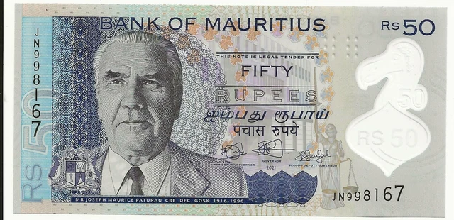 2021 MAURITIUS 50 rupee note UNC (world/lot) Combined Shipping $15.00 ...