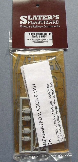 SLATERS 7MM SCALE O Brass & Plastic RCH 1923 Etched Compensated W Irons ...