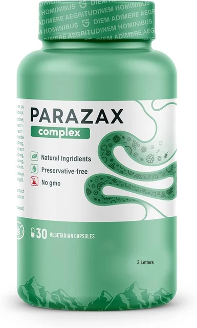 PARAZAX COMPLEX (30 capsules) Natural Defense Against Parasites & Detox ...