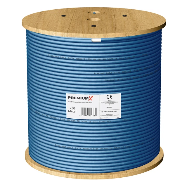 CAT 8 250M Netzwerkkabel Simplex LAN Internet Kabel Ethernet Datenkabel ...