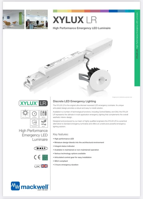 MACKWELL XYLUX LR/NICD Emergency Light £50.00 - PicClick UK