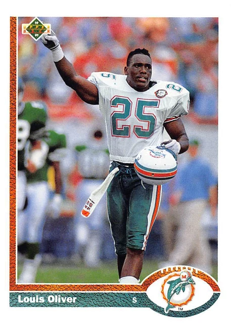 CARTE DE FOOTBALL Louis Oliver 1991 Upper Deck 331 Miami Dolphins EUR 1 ...