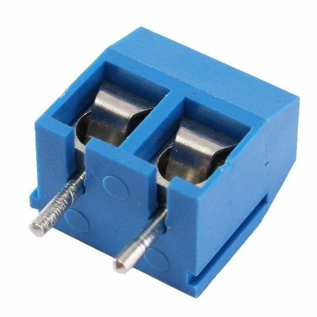 TERMINAL BLOCK CONNECTOR Blue Pitch Panel PCB Mount 40pcs Convenient ...