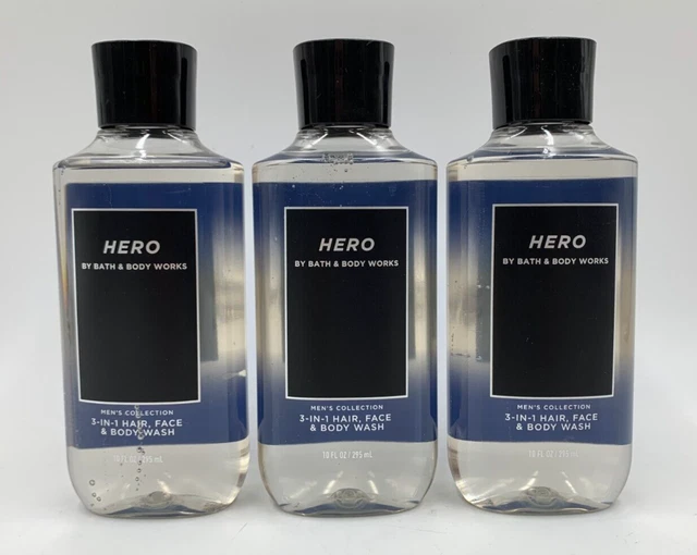 Bath And Body Works Mens Hero 3 In 1 Hair Face And Body Wash Full Size S 3