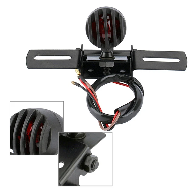 RETRO LED TAIL Light Rear License Plate Bracket Brake Light for Harley Honda £19.82 - PicClick UK