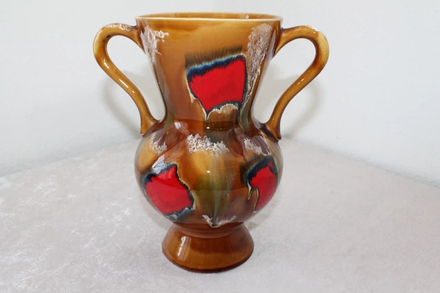 SARREGUEMINES VASE HAWAII 50er 60er Jahre Majolika Majolica Lava rot Keramik EUR 68,81 - PicClick DE