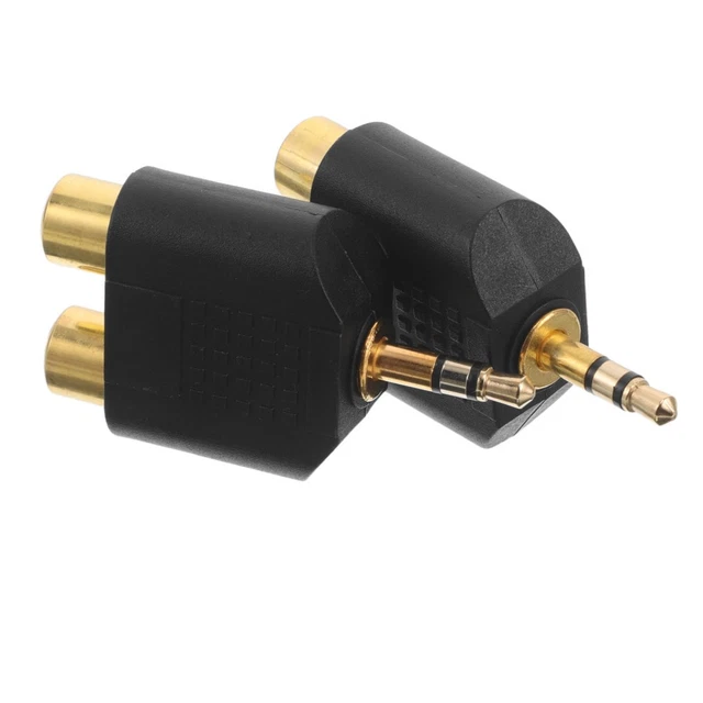 2 PCS AUDIO Splitter Adapter Jack Dual Av Adapters and Connectors £6.45 ...