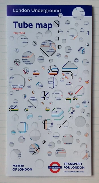 LONDON UNDERGROUND TUBE MAP May 2014 TFL Transport for London Railway ...