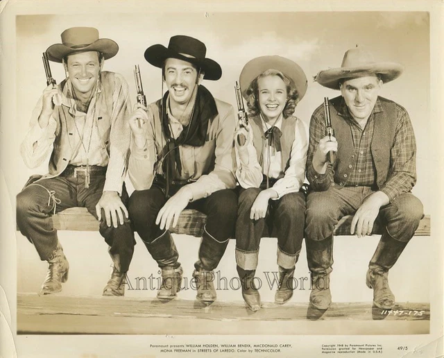STREETS OF LAREDO Cowboys W Pistole Holden Bendix Carey Freeman Antico ...