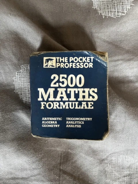 THE POCKET PROFESSOR, 2500 Maths Formulae, Mini Book 5cm X 6cm. £13.20 ...
