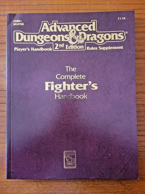THE COMPLETE FIGHTER'S Handbook - PHBR1 - AD&D 2nd edition - TSR 2110 £22.49 - PicClick UK